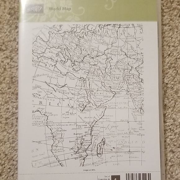 Stampin' Up! | Office | Stampin Up World Map Stamp | Poshmark